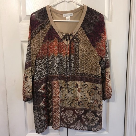 Christopher & Banks | Tops | Christopher Banks Sheer Top With Tank ...